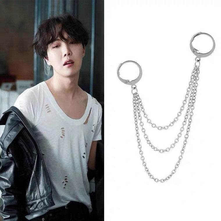 Surgical Steel 3 Layers Cable Chain Triple Link Kpop BTS Style Korean ...